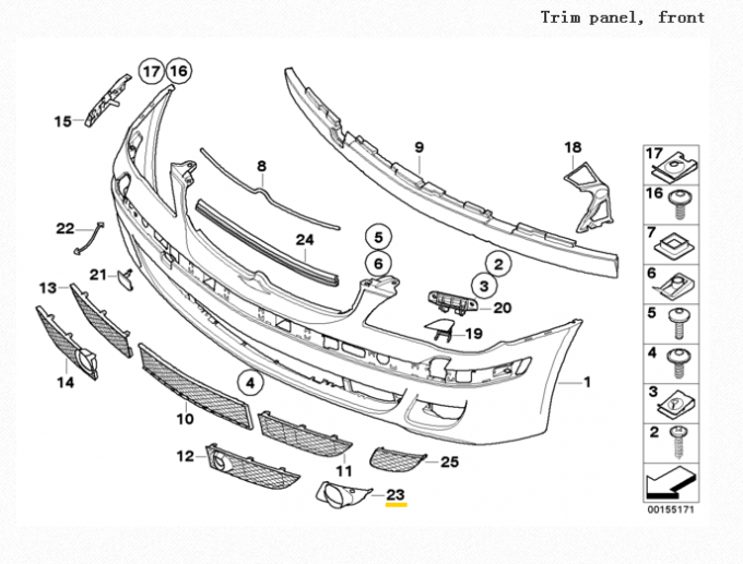 Plastic Exterior Auto Body Parts BMW 7' E65 E66 E67 Automotive Fog Lamp ...