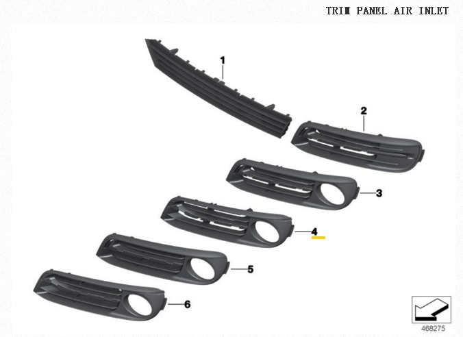 Auto Fog Light Lens Cover BMW X1 E84 Estate 63172993525 L. 63172993526 R.