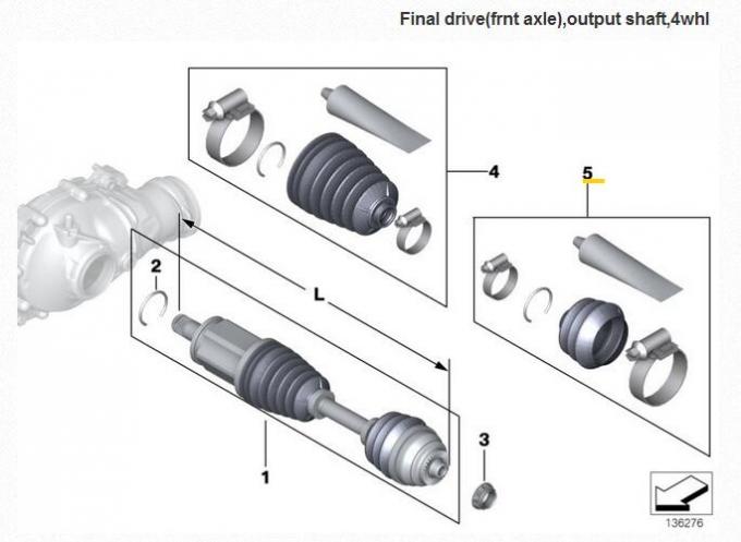 Shock Absorber Dust Boots CV Joint Repair Kit BMW X5 E70 X6 E71 31607545108